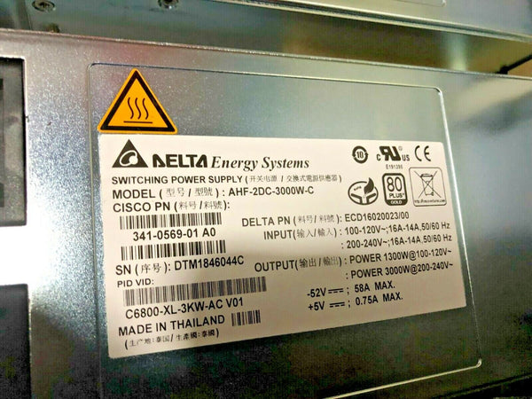 Cisco Catalyst 6807-XL Chassis 2PSW (3000W) - C6807-XL